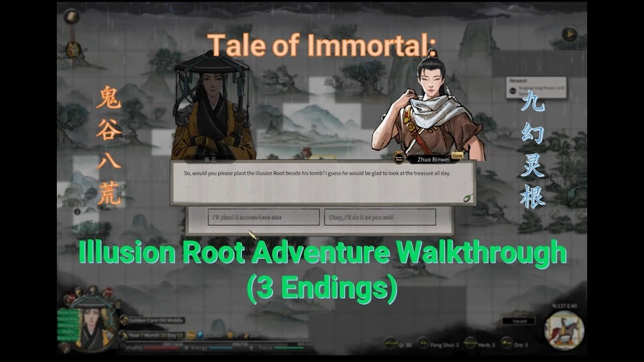 Tale of Immortal: Illusion Root Adventure Walkthrough (3 Endings) - YouTube