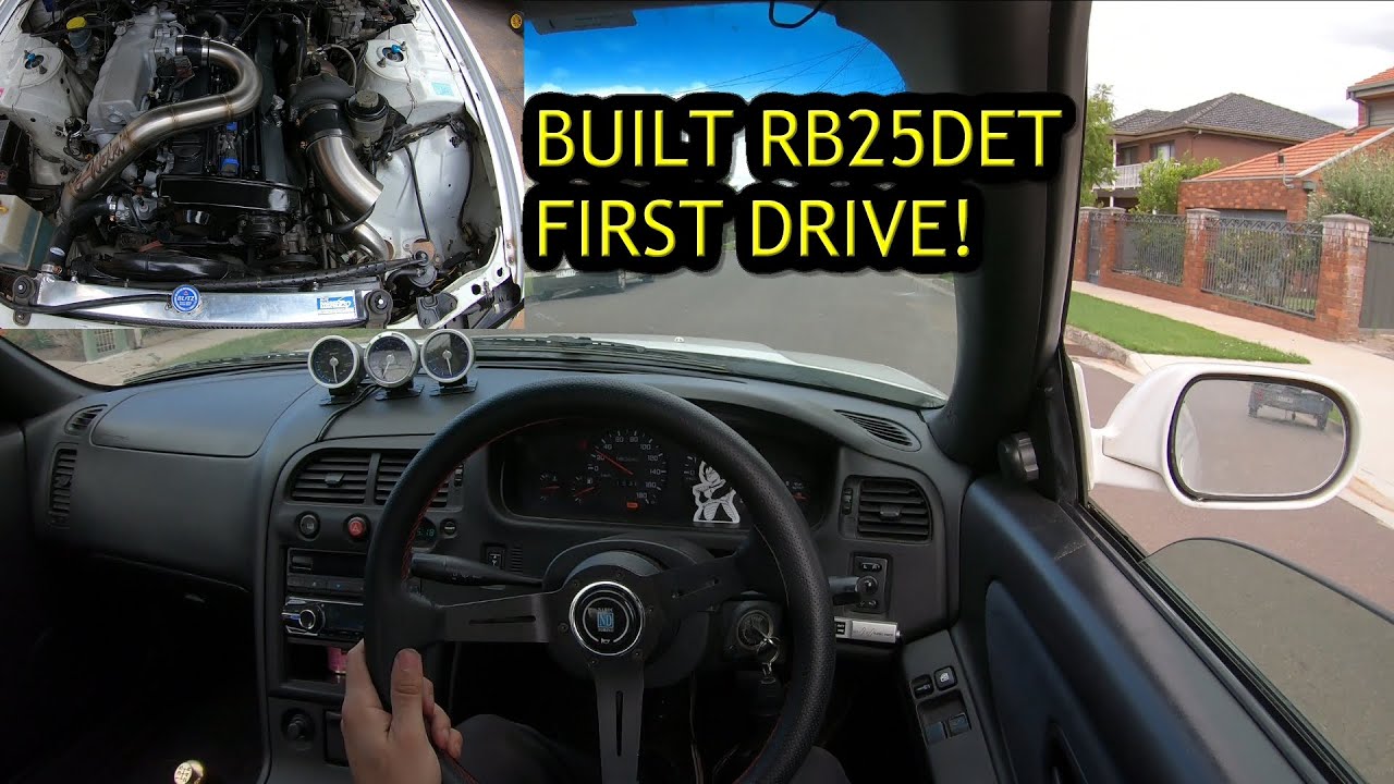 Forged RB25DET R33 First Test Drive!! - YouTube