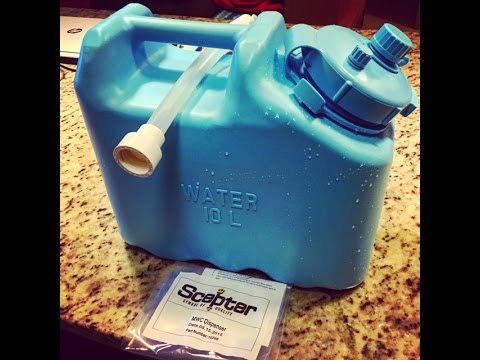Scepter 10L Military Water Can w/ Dispensing Nozzle - YouTube