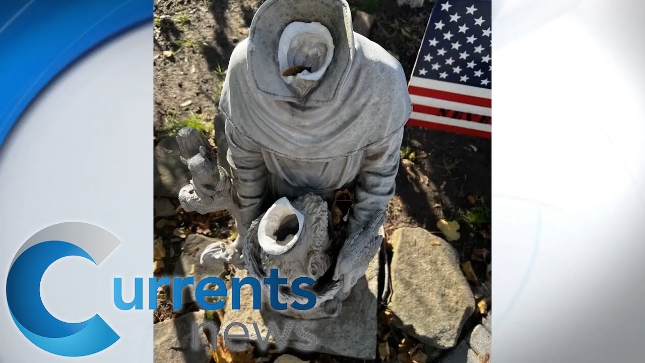 Statues Desecrated: Images of Jesus and St. Francis Found Broken - YouTube