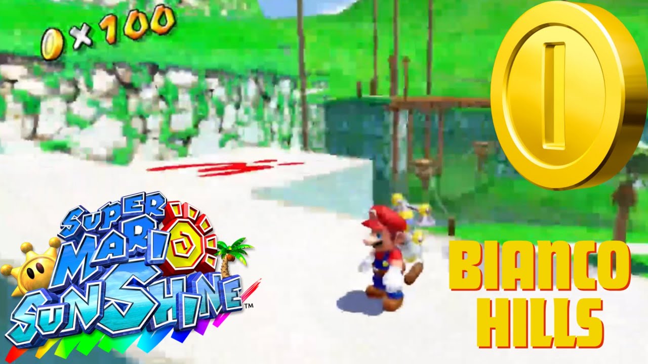 [Super Mario Sunshine] Bianco Hills - Bianco Hills 100 Coin Shine - YouTube