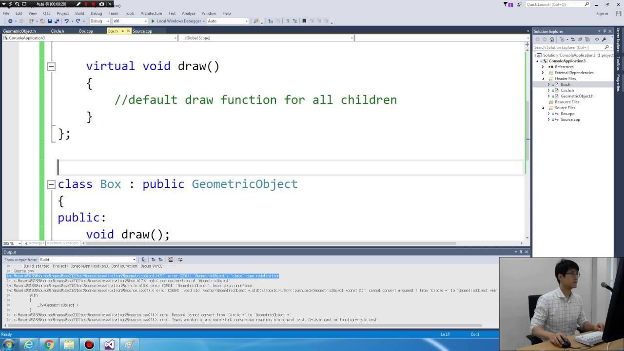 Week 5-3 1반 팩토리 패턴 Factory pattern, static member function - YouTube