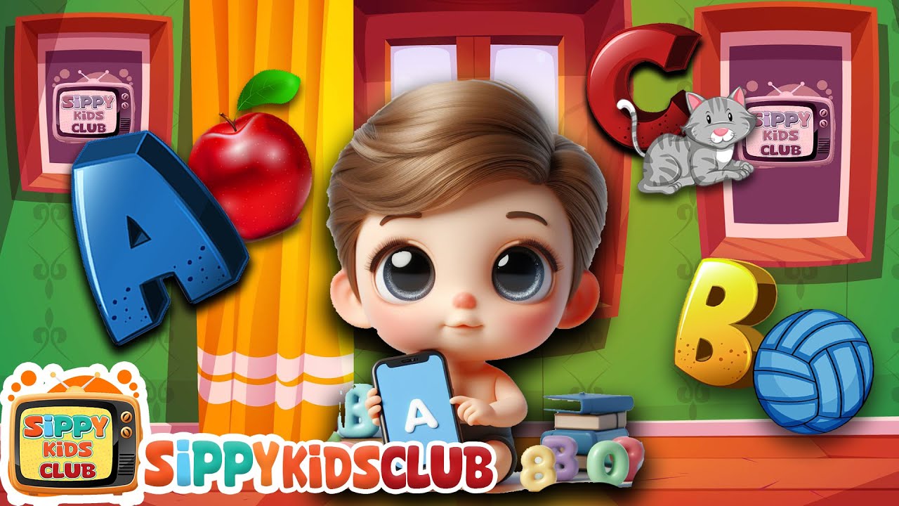 Nursery rhymes and phonic songs for toddlers | A FOR APPLE |Sippy kid # ...