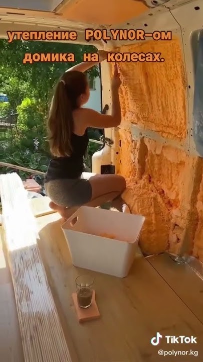 Van cabin insulating by unique spray polyurethane heat insulation Polynor Home#doityourself # ...