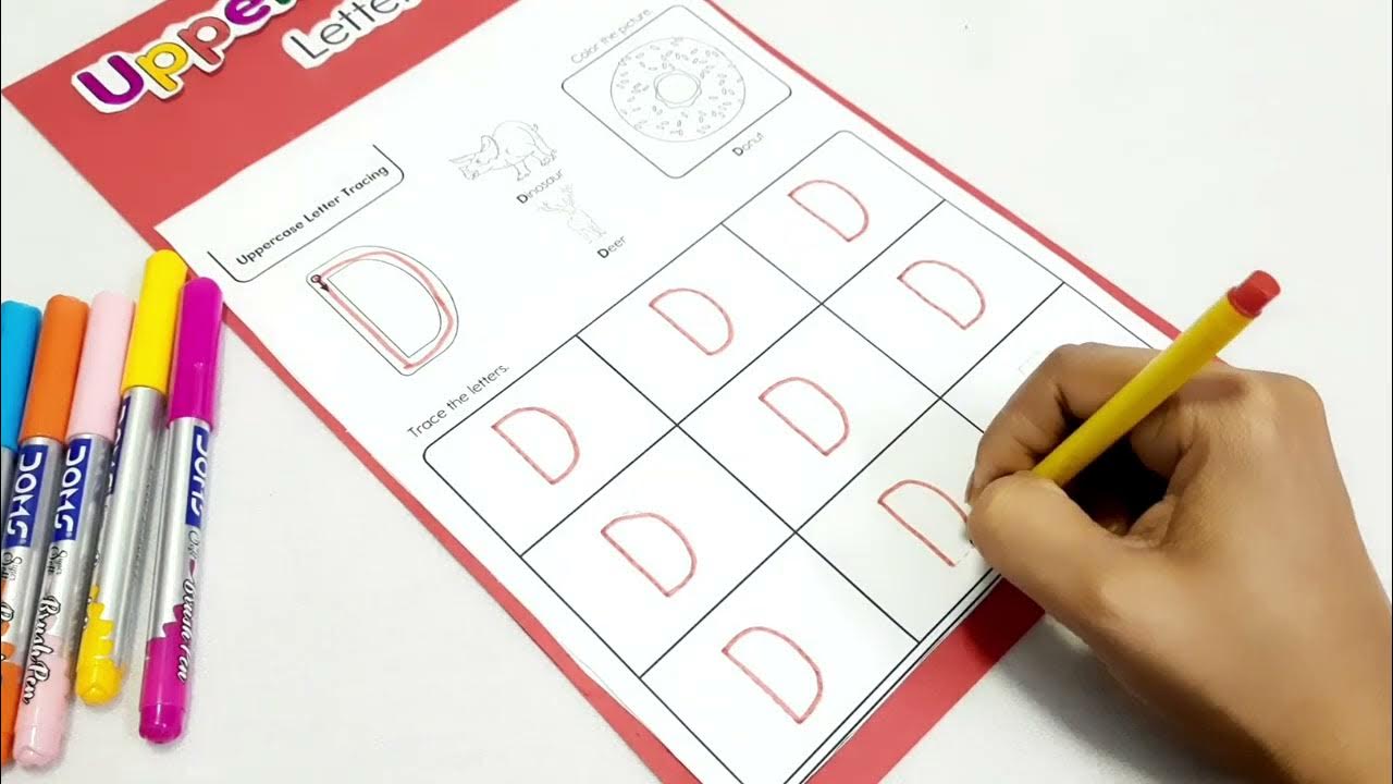 Letter D writing || Right formation of letter D|| Let's write Letter D ...