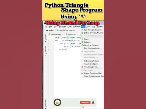 Python Triangle Shape Program using '*' Short Video ll #short ll # ...