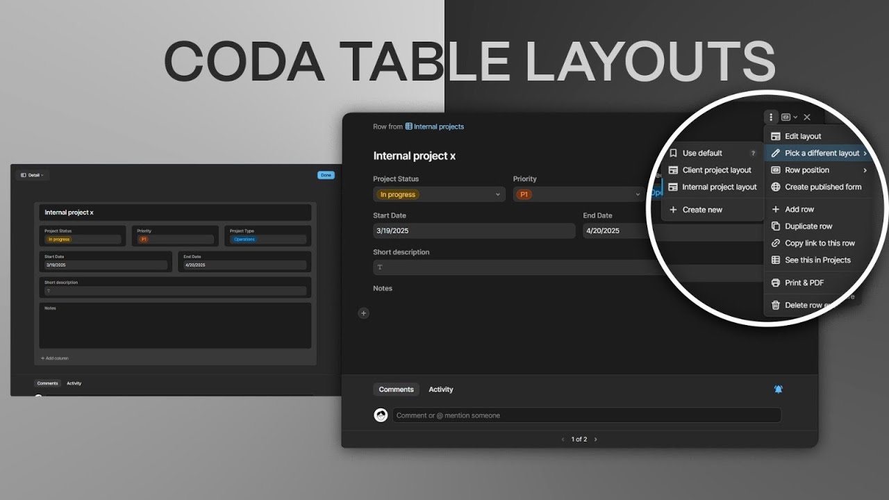 How to Use Layouts in Coda - Coda Table Layouts - YouTube