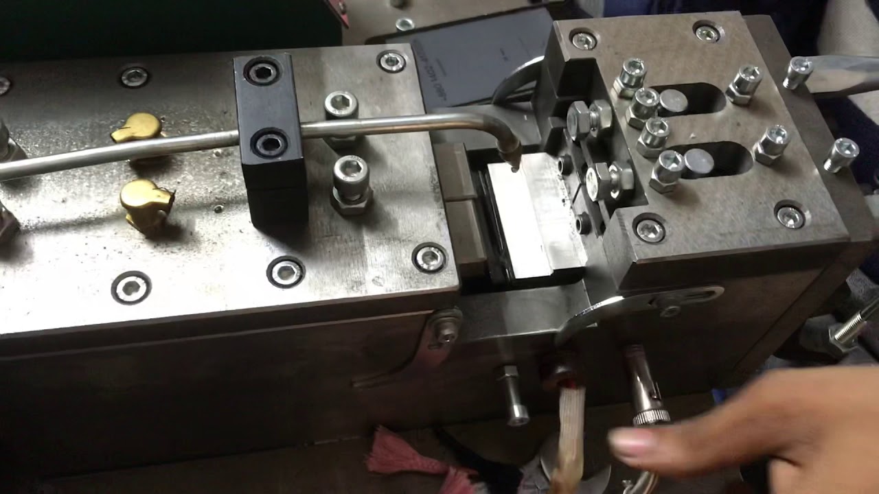 How to attached drawstring Tipping by Automatic Tipping Machine - YouTube