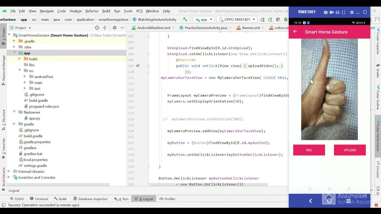 smart home android studio app, python api, flask server - YouTube