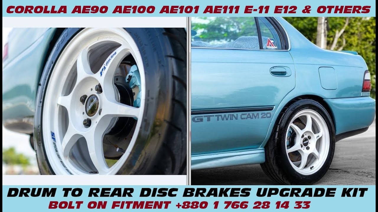 Rear Disc Brakes upgarde kit Corolla AE90 AE100 AE111 E11 E12 AE101 ...
