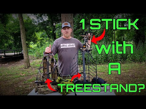 One Stick Climbing w/ a Tree Stand - YouTube