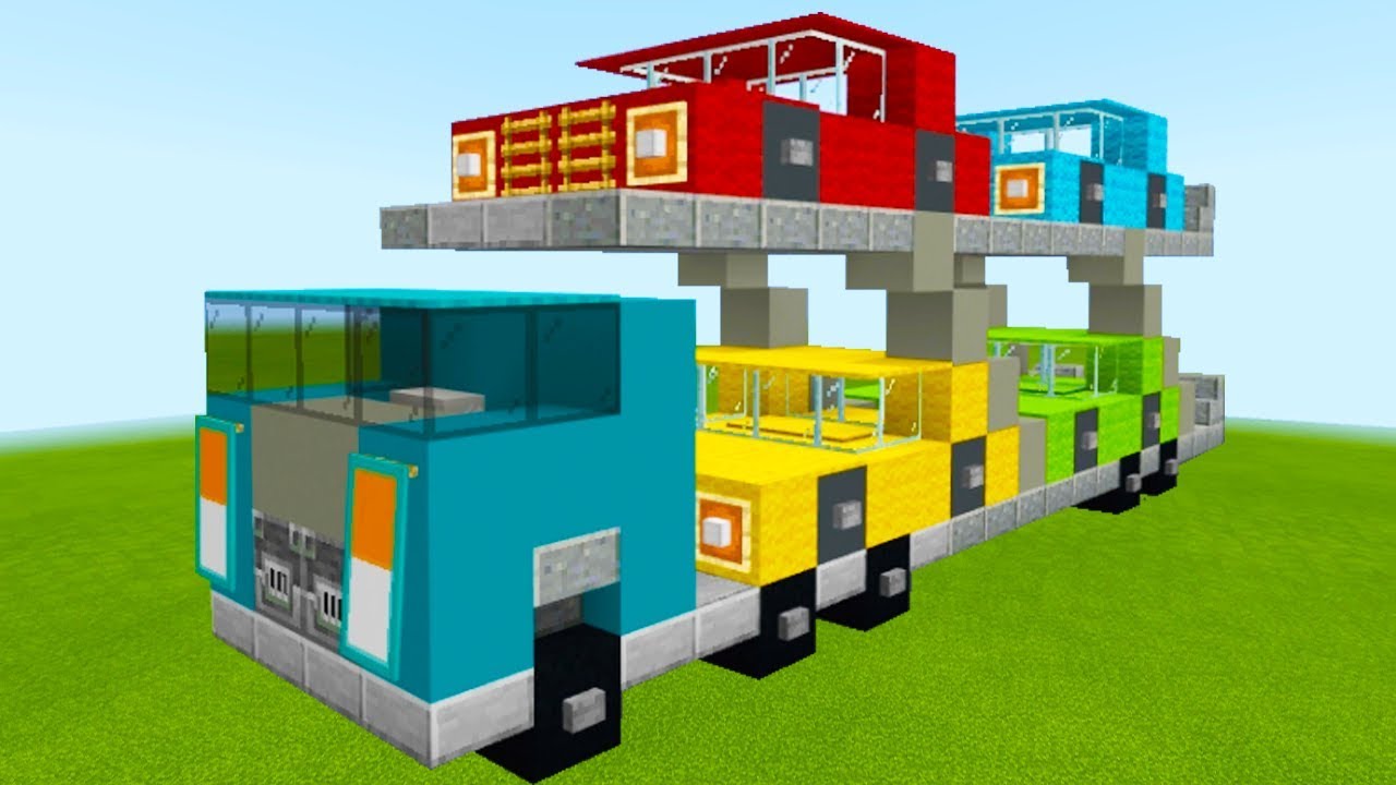 Minecraft Tutorial: How To Make A Car Transport Truck "2019 City ...