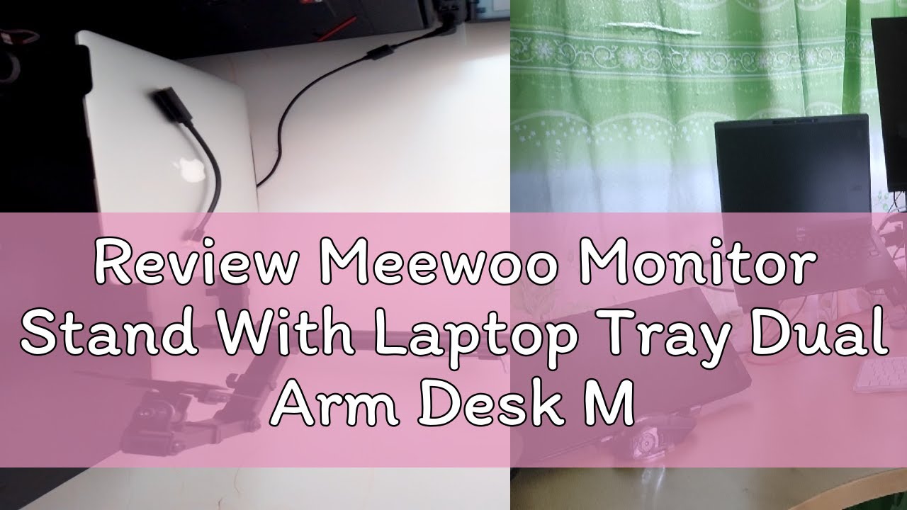 Review Meewoo Monitor Stand With Laptop Tray Dual Arm Desk Mount Fully ...