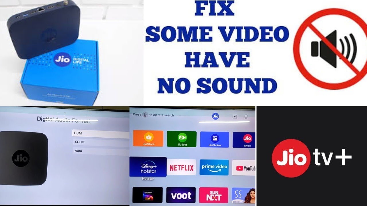 how to fix video have no sound jio setupbox video me awaj nhi a rhi ha ...