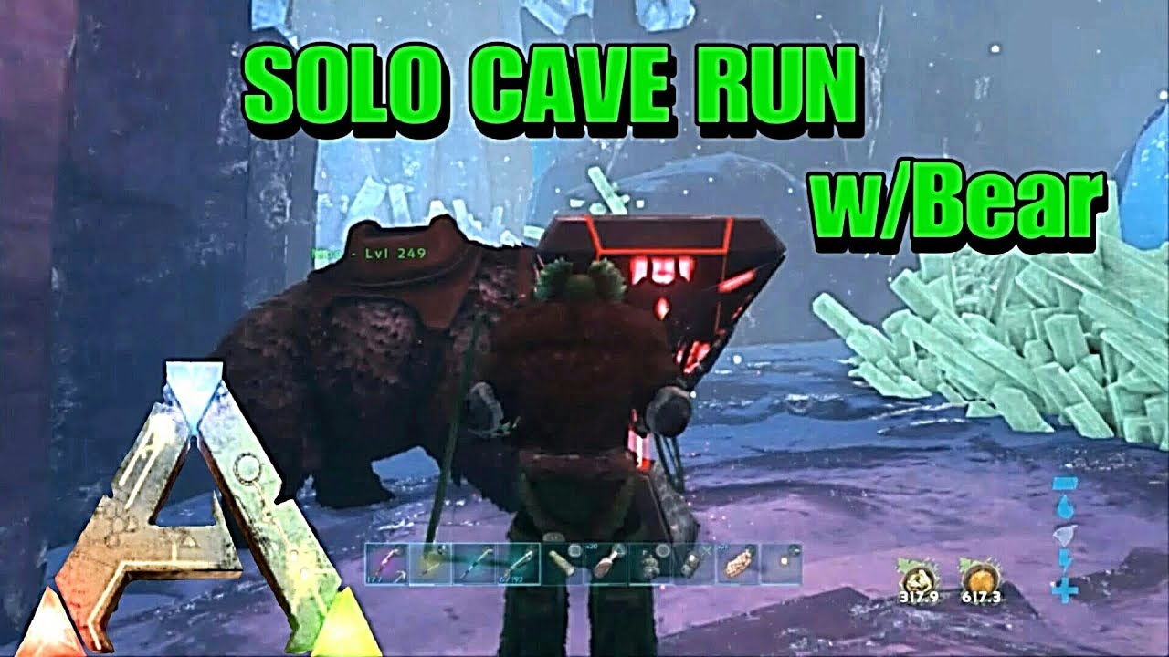 PS4 ARK Ragnarok Solo Ice Cave w/Bear - YouTube