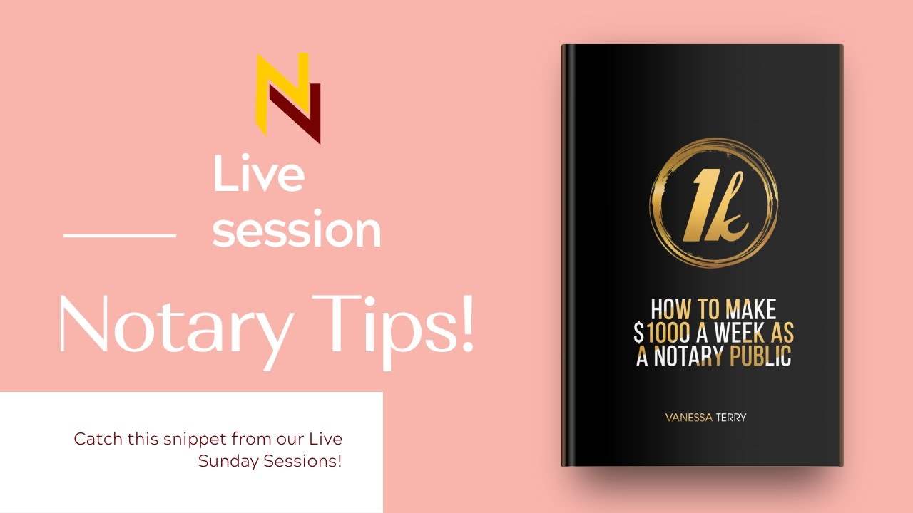 LIVE TRAINING SNIPPET NOTARY2NOTARY SESSION *NOTARY TRAINING* - YouTube