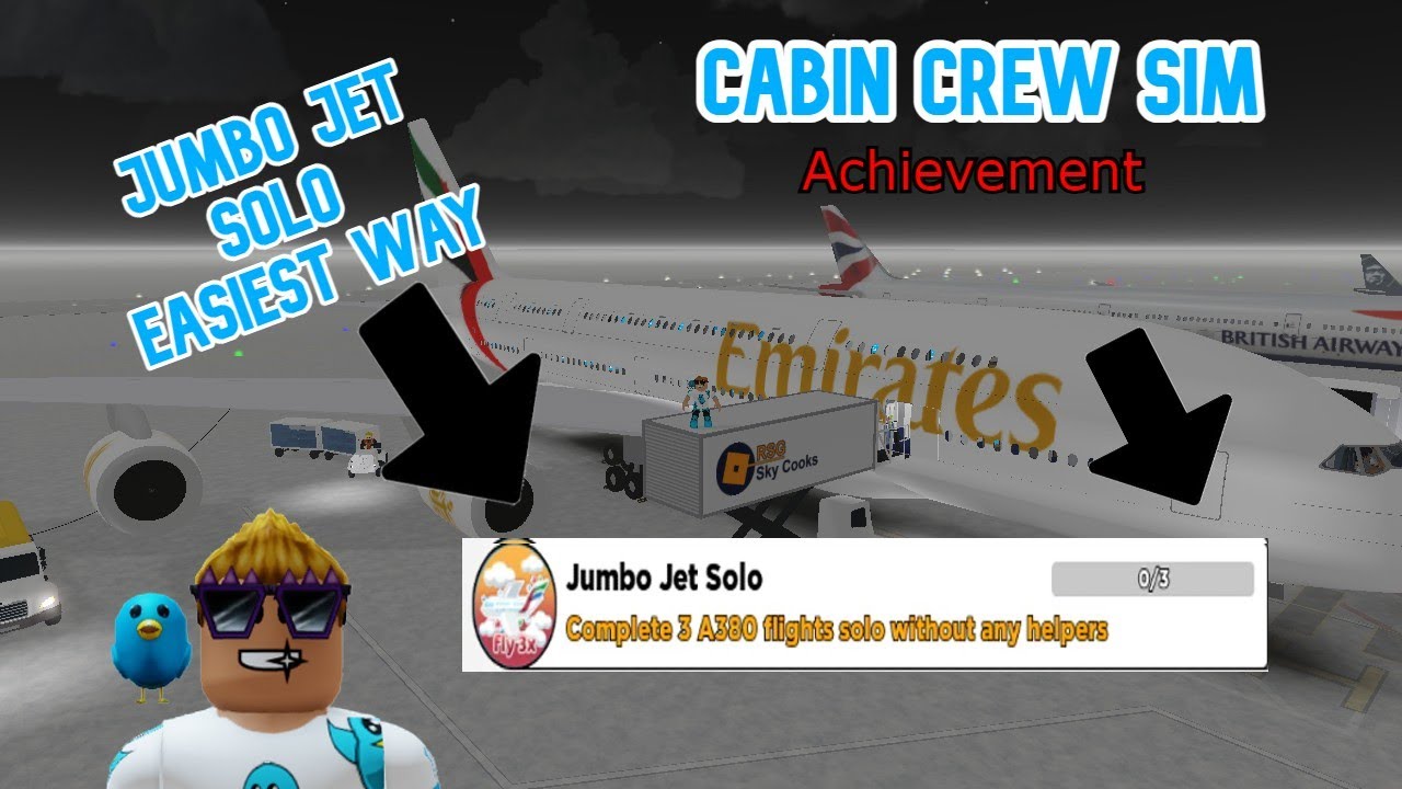 SOLO A380 Easy & Fast To Complete Jumbo Jet Solo Achievement (Cabin ...
