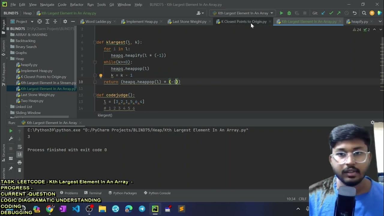 215 Kth Largest Element In An Array I Heap & Priority Queue I Leetcode I Python I Journey - YouTube