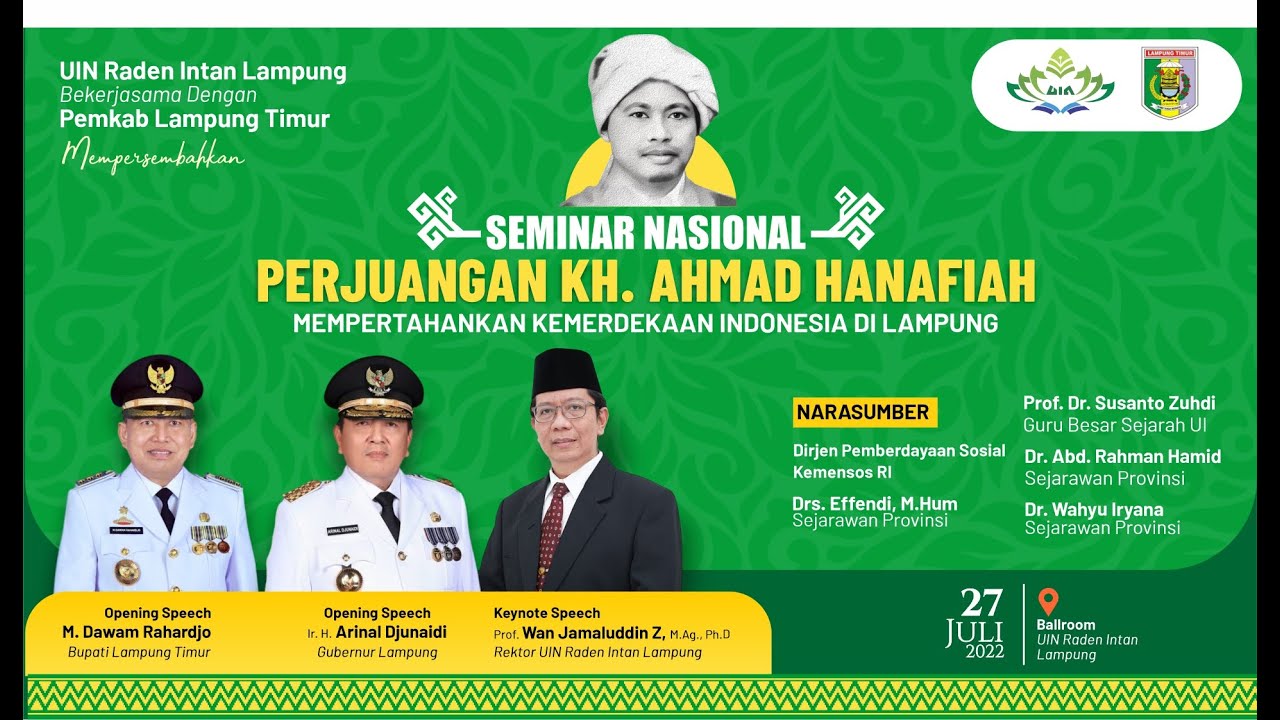 🔴 Live | Seminar Nasional Perjuangan KH. Ahmad Hanafiah - YouTube