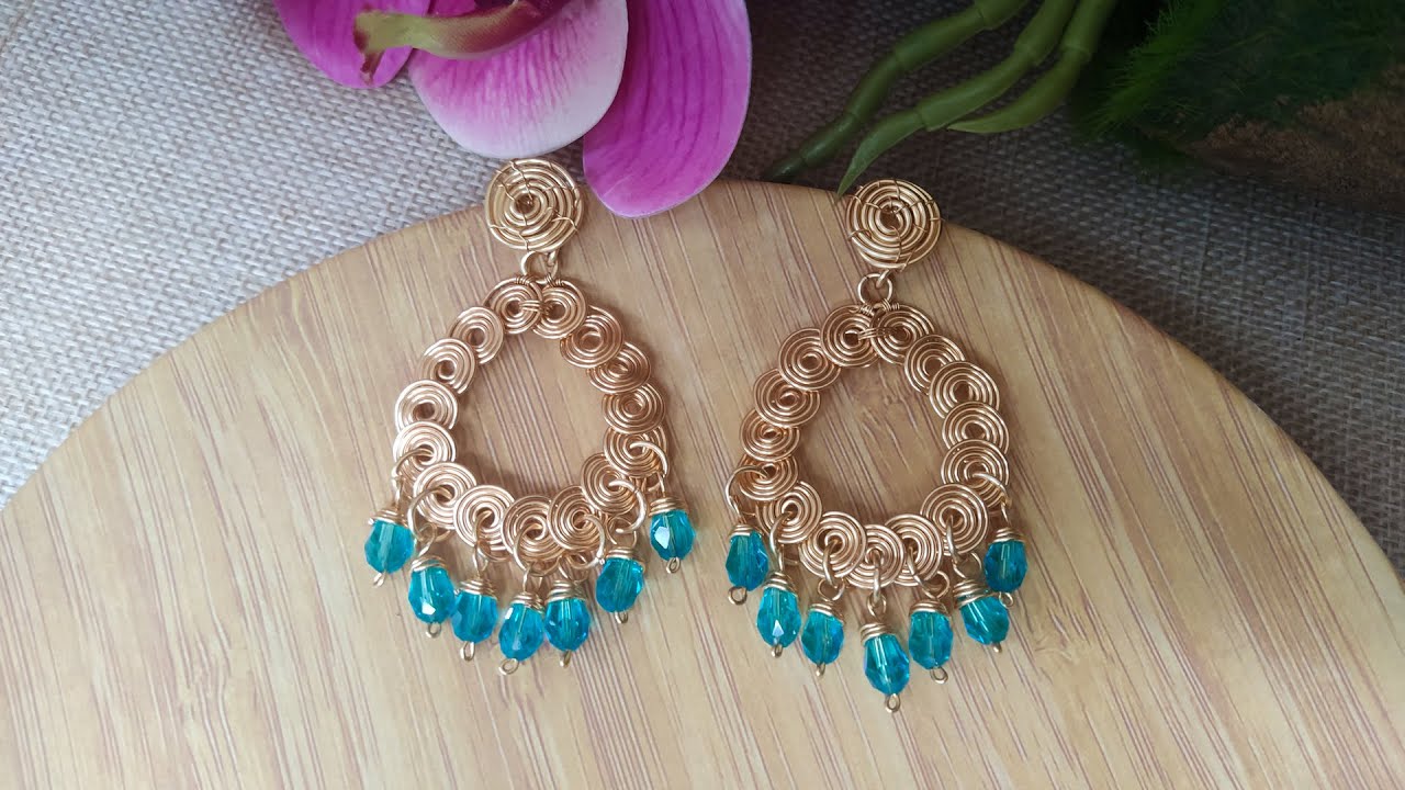 Como hacer estos hermosos aretes 😍 ️ - YouTube