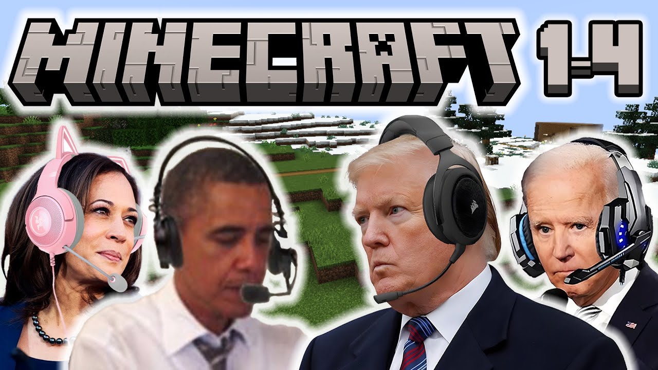 US Presidents Play Minecraft (1-4 Supercut) - YouTube