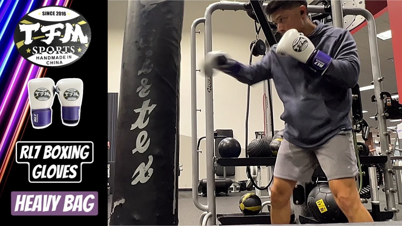 HEAVY BAG TRAINING- TFM RL7 Boxing Gloves - YouTube