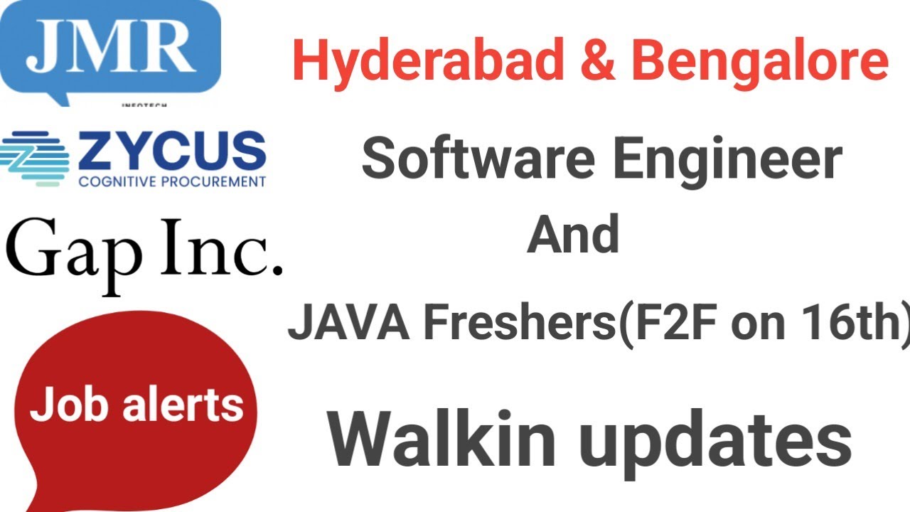 Hyderabad & Bengalore Job Opportunities || Software Engineer Role ...