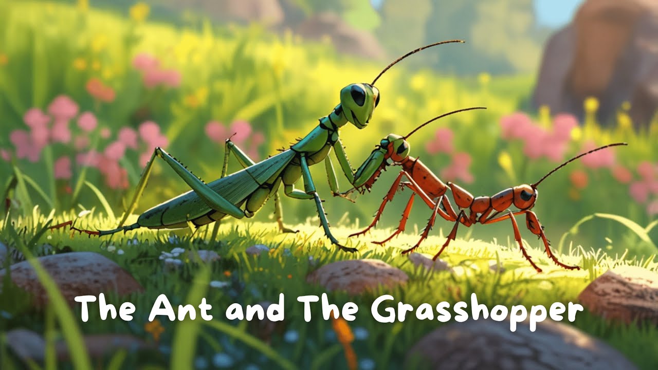 The Grasshopper and the Ants | Animated Fable Story for Kids - YouTube