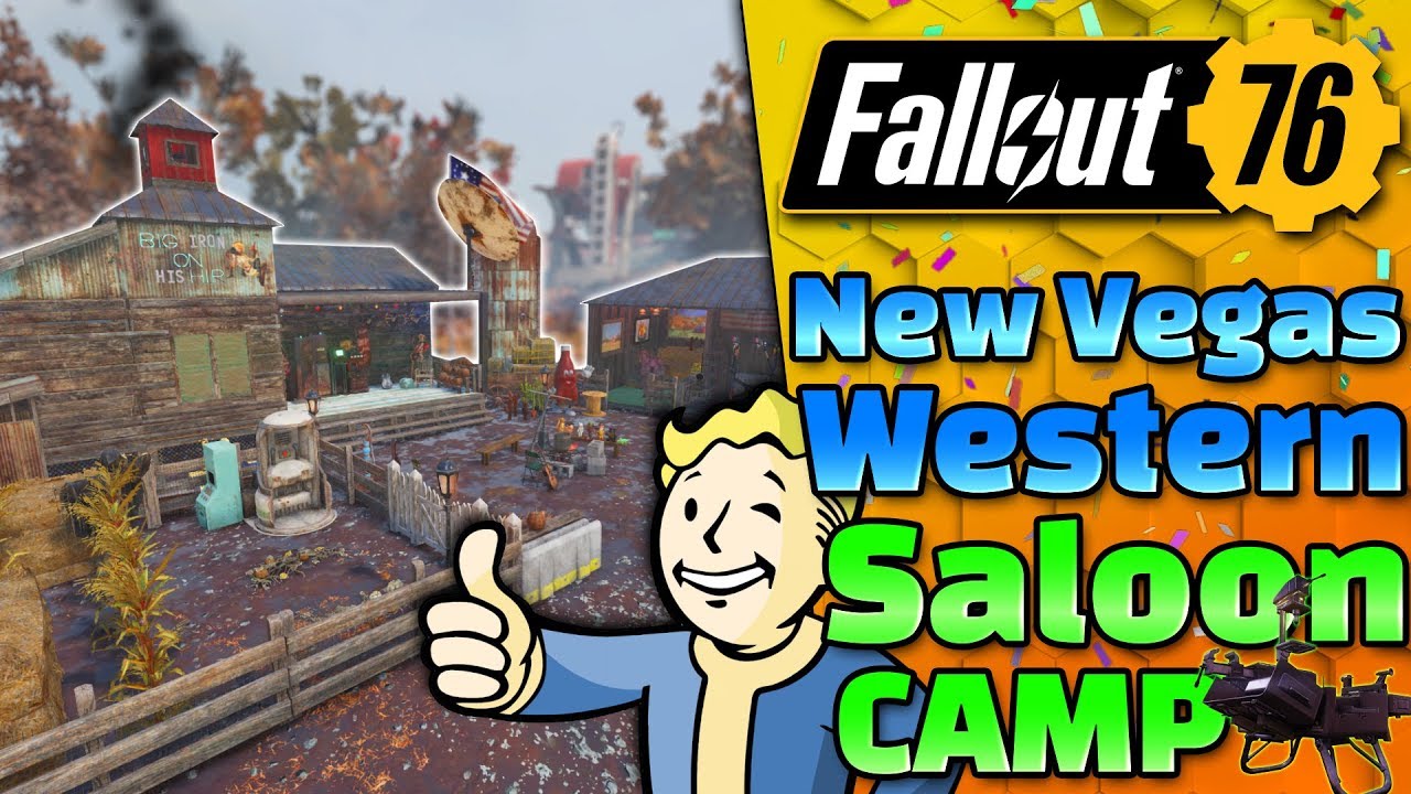 New Vegas Style Western Camp - Fallout 76 CAMP Build! - YouTube