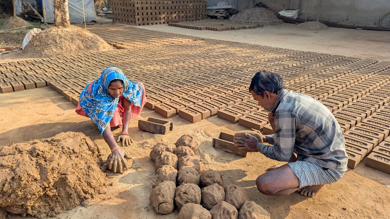 Handmade Clay Bricks Making | Chhattisgarh Village - YouTube