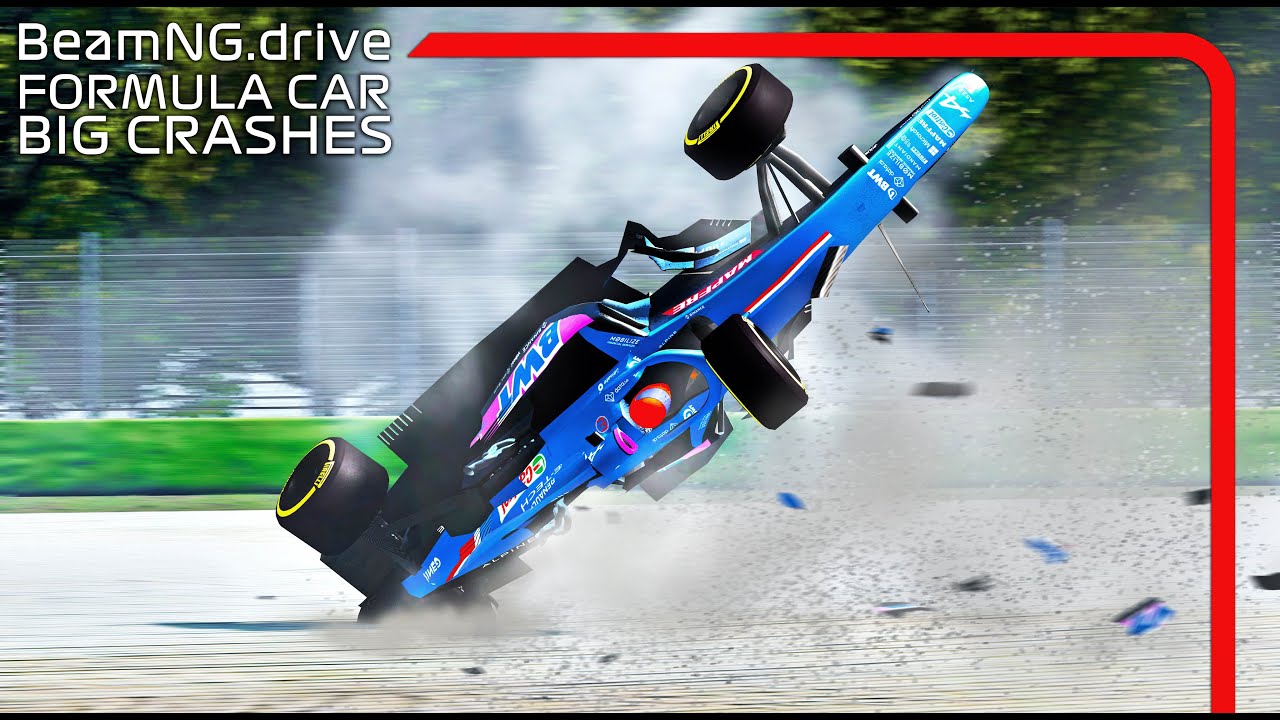 Formula Car Big Crashes #4 | BeamNG.drive | FR17 F1 MOD | - YouTube