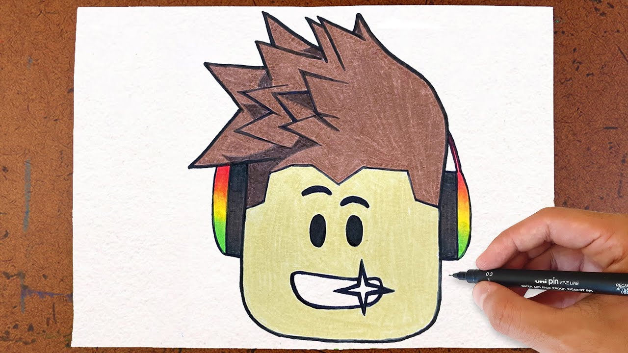 Como desenhar o personagem do Roblox - YouTube