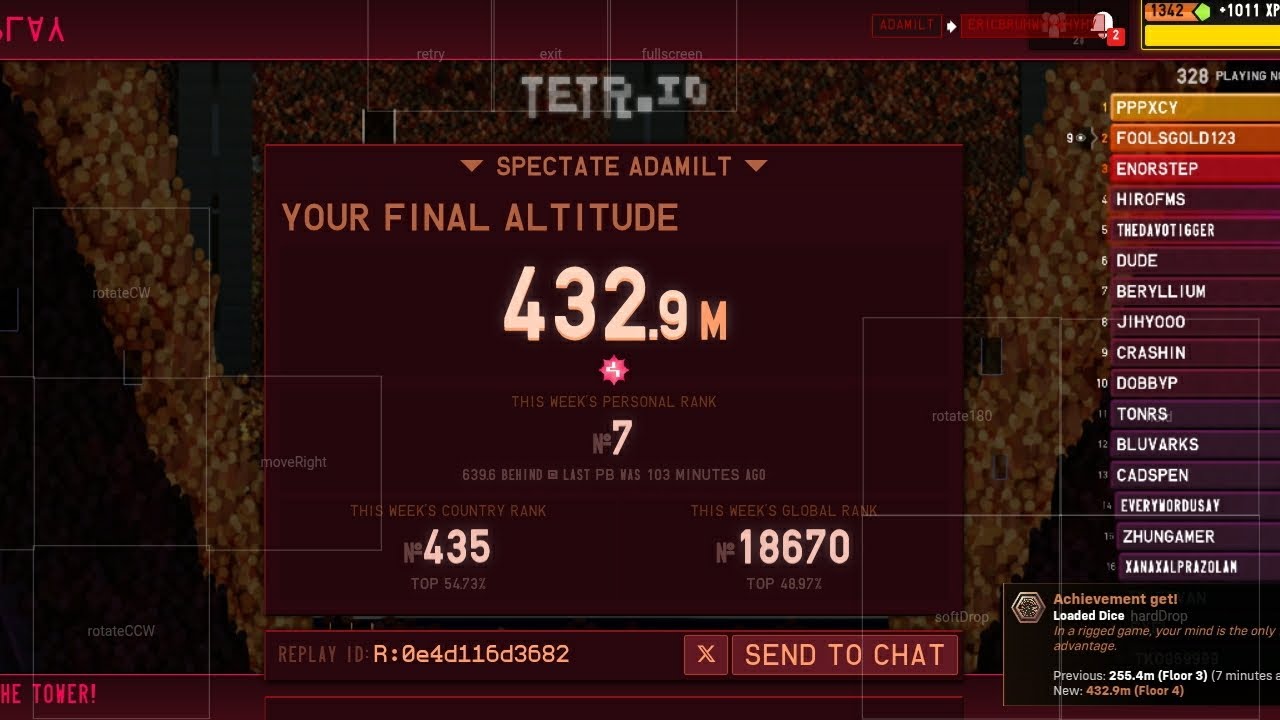 [TETR.IO] surviving off 18 apm (Loaded Dice 432.9M) - YouTube