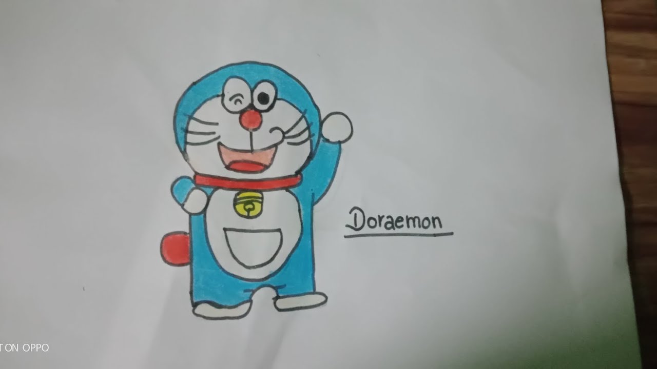 How to draw Doraemon with sketch colour Easy drawing for Doremon - YouTube