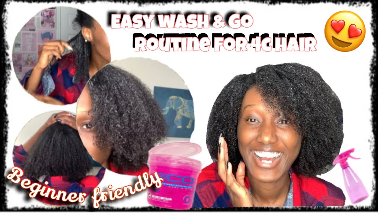 EASY WASH N GO ROUTINE FOR 4C *WELL DEFINED* ~ CURLY Hair Tutorial ...