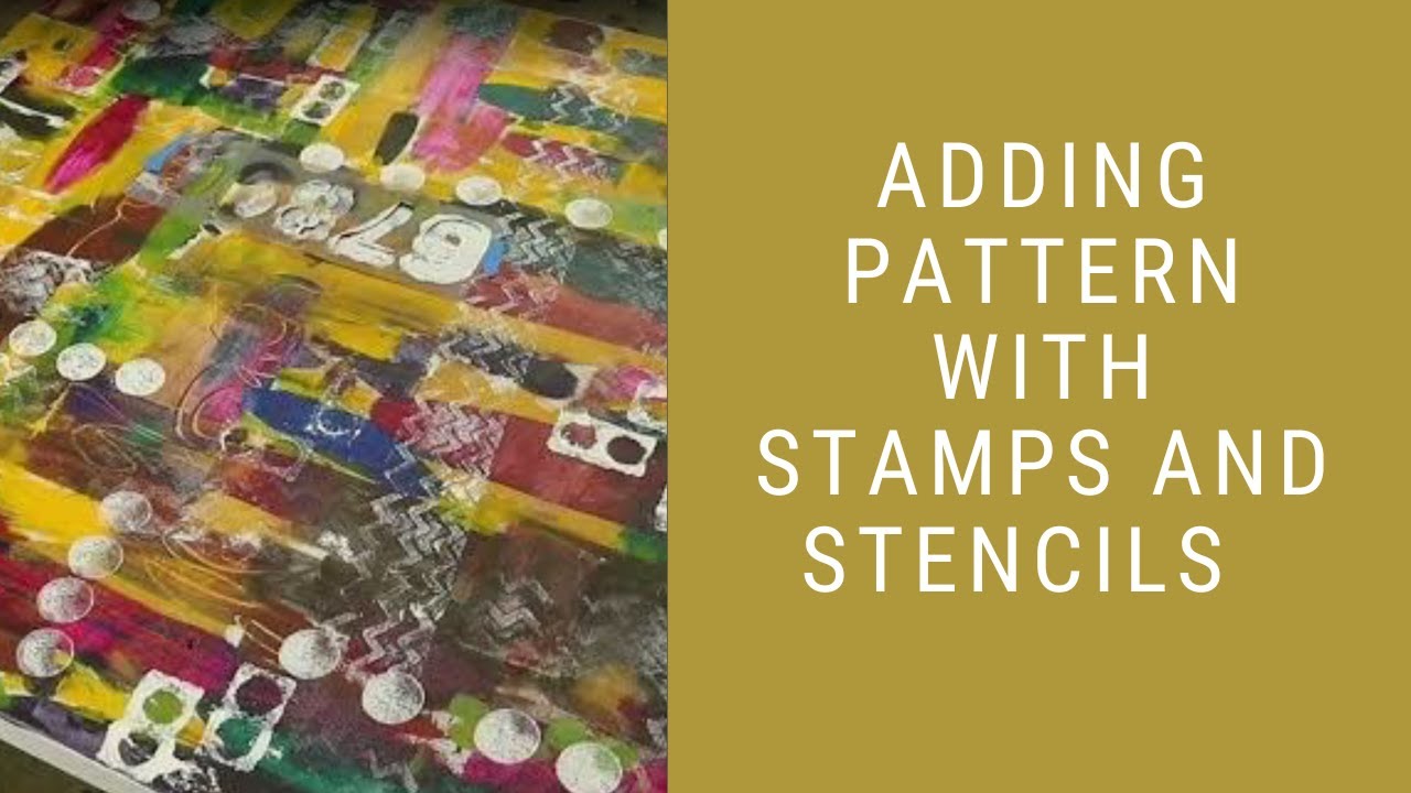 092 Making Pattern with Stamps and Stencils - YouTube