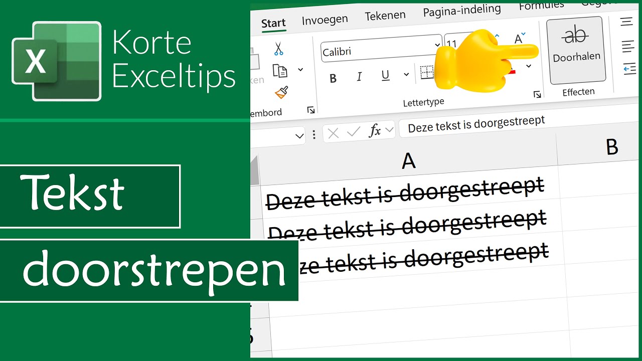 Zo kun je een tekst doorstrepen - YouTube