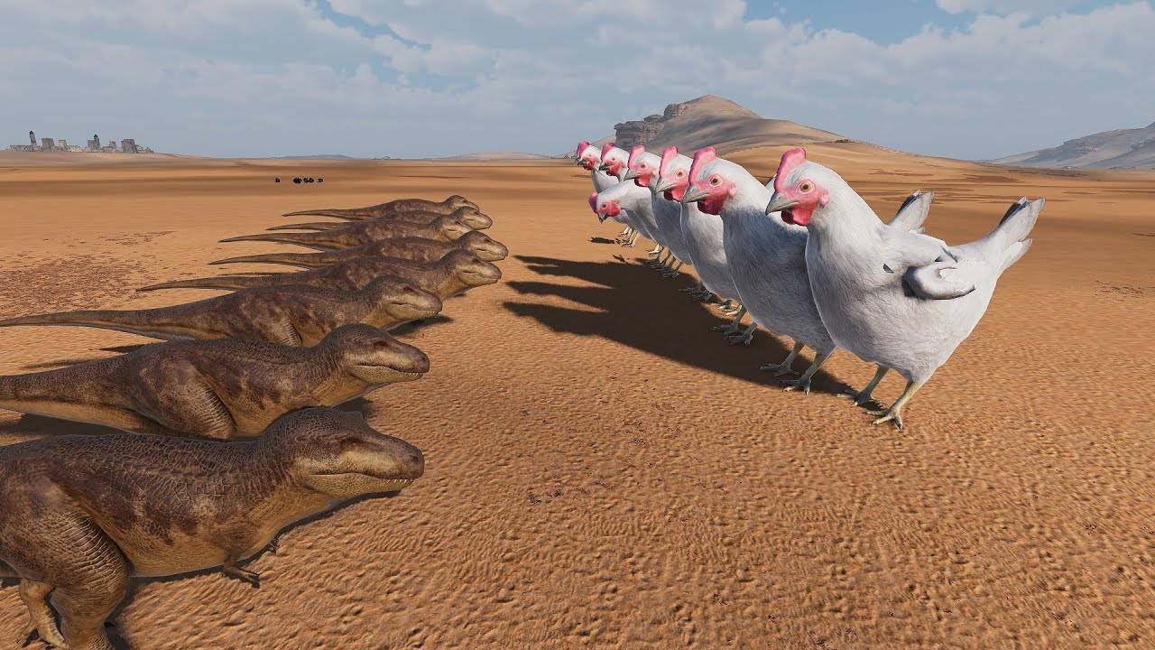 10 GIANT CHICKENS vs 10 T-REX - Ultimate Epic Battle Simulator 2 | UEBS ...