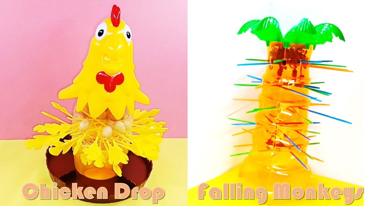 Chicken Drop & Tumblin' Monkeys Game | bananabearstoy#asmr #gameplay ...