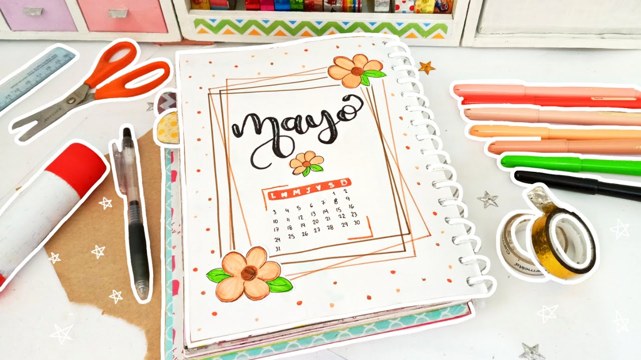 BULLET JOURNAL DE MAYO 📒🖊 | AbiArtss - YouTube