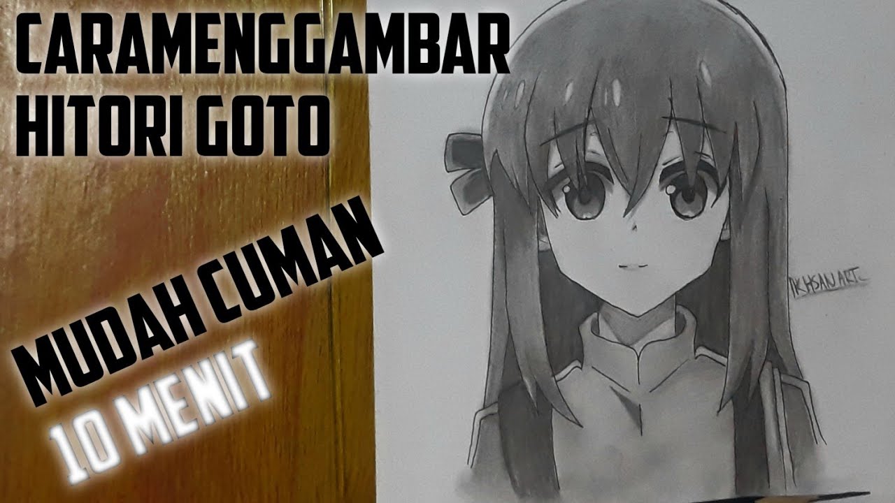 How to draw hitori goto《bochi the rock》 cara menggambar hitori goto ...