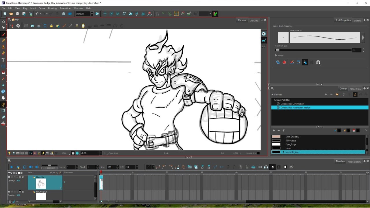 Frame by Frame Animation on Toon Boom Harmony - Clean Up - 19/12/2024 ...