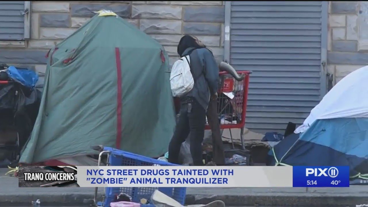 NYC street drugs tainted with 'tranq' - YouTube