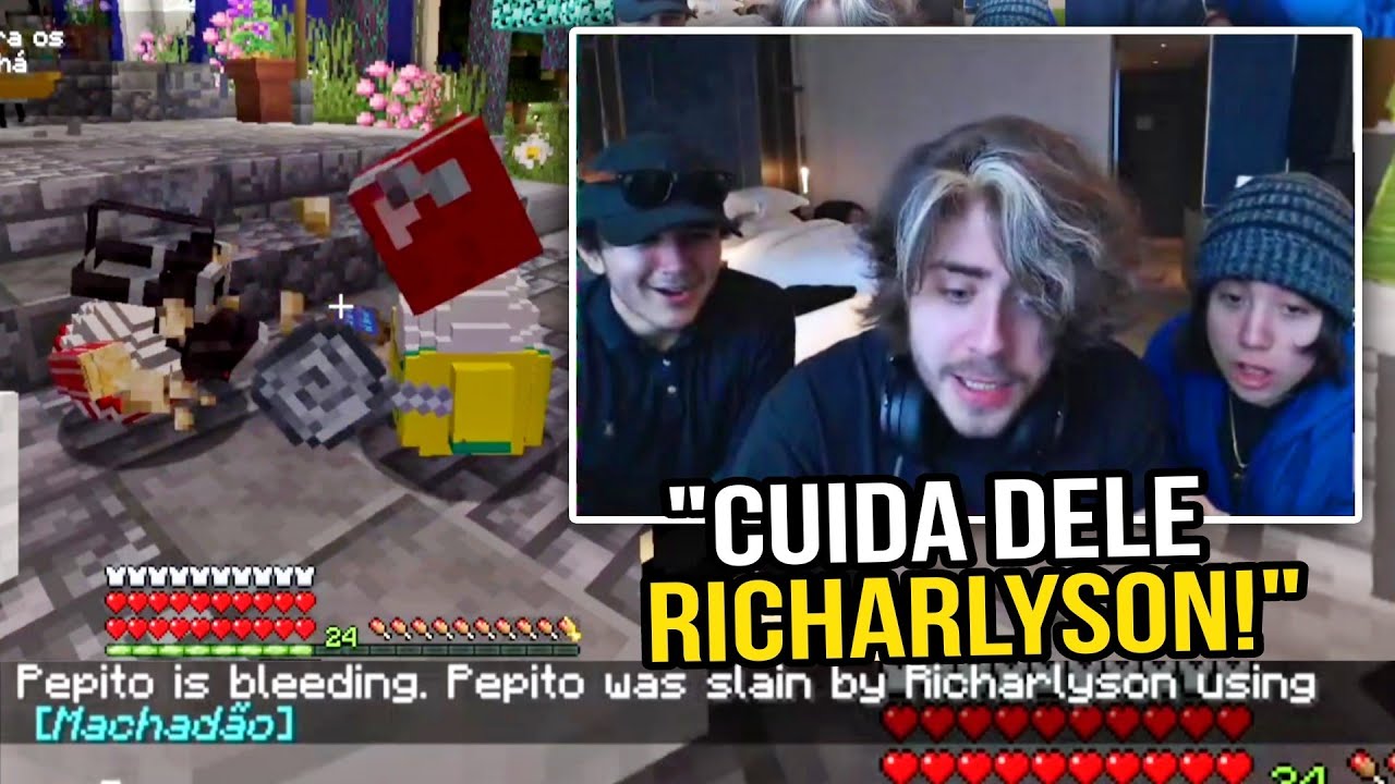 CELLBIT, RICHAS E QUACKITY CONHECENDO O PEPITO | QSMP - YouTube