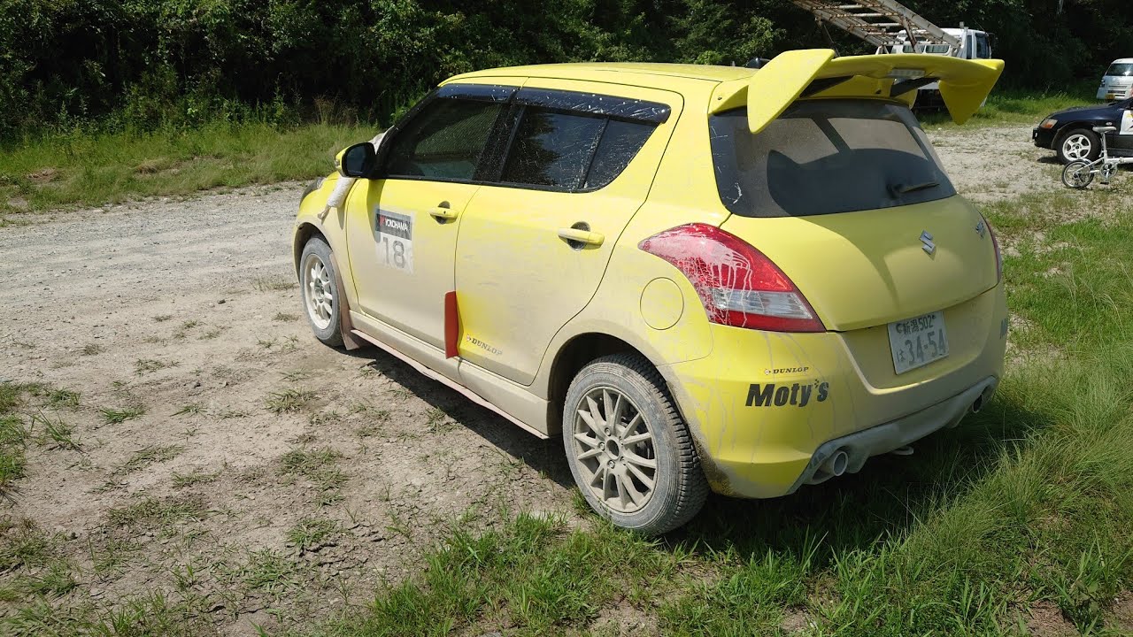 20250727 JAF 関東 ダートトライアル シリーズ 第5戦 うめぐみ PN1クラス #18 1本目 74R 185/65R15 ZC32S スイフト 丸和 つくるまサーキット那須 ...