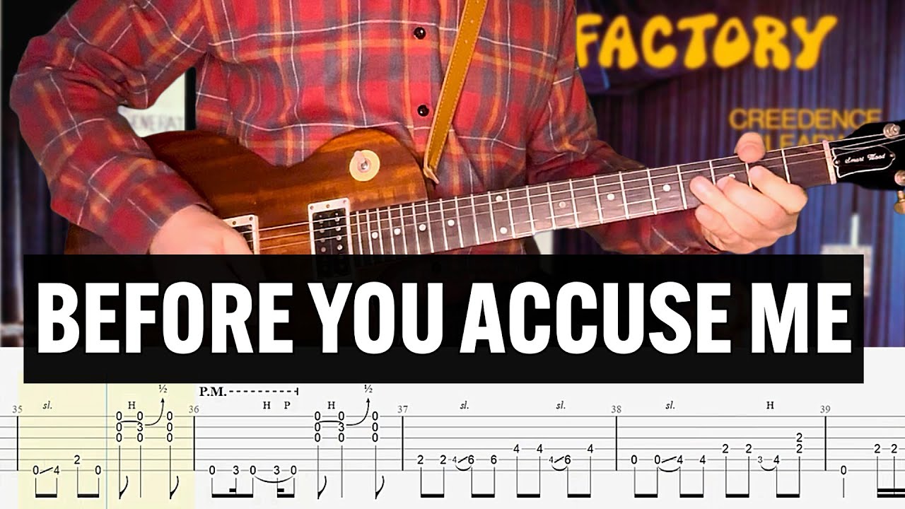 Before You Accuse Me Guitar Tab Cover Lesson Tutorial - YouTube