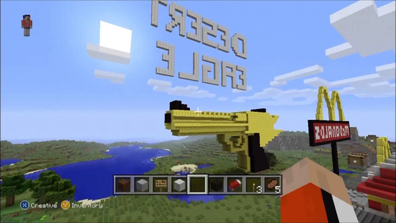 Minecraft- Gold Desert Eagle - YouTube