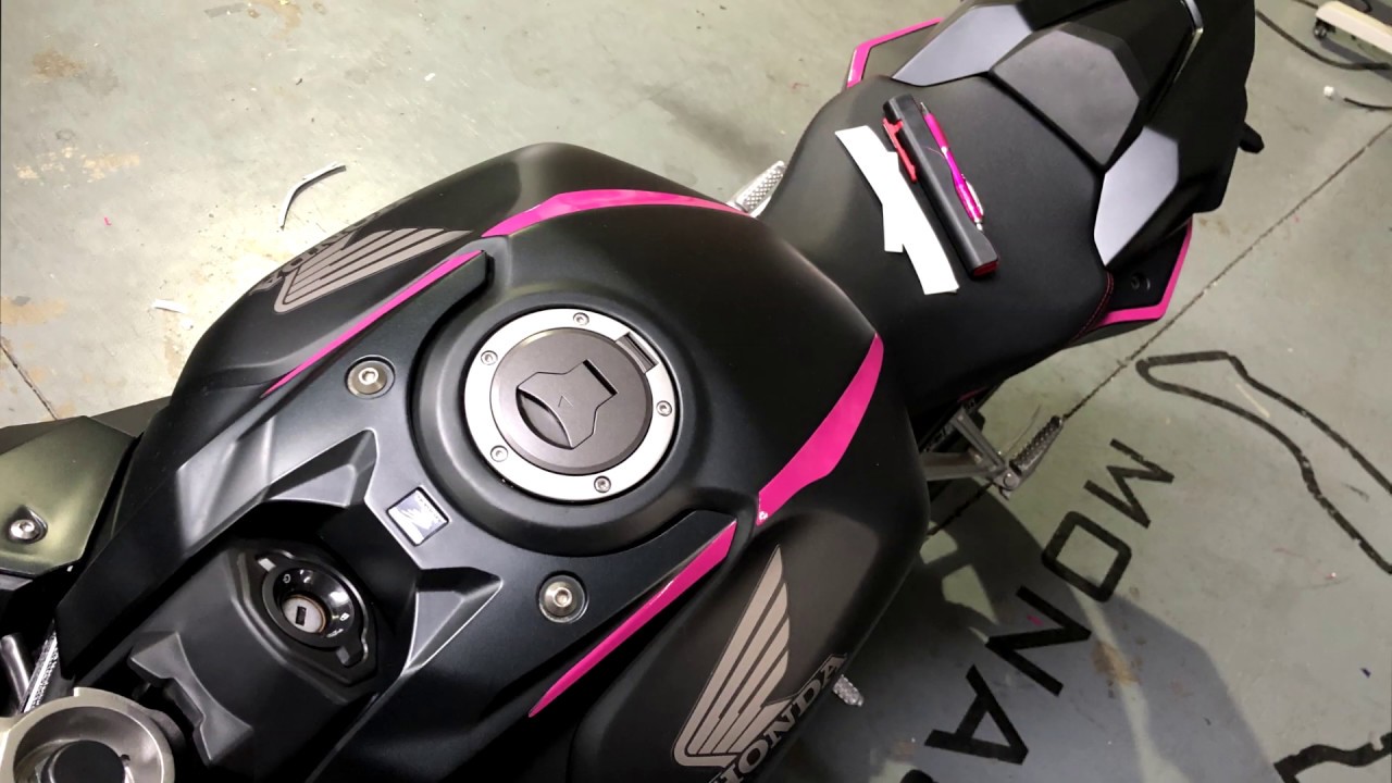 Vinyl Race - Honda CBR Black Pure Pink - YouTube