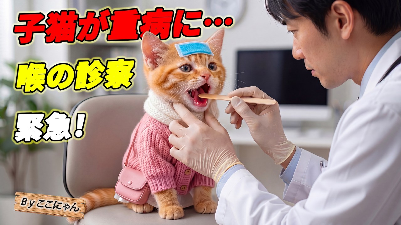 【まさかの高熱】雪ではしゃぎすぎた子猫ここにゃん…アイスを食べた直後39.2℃で緊急入院、その後まさかの結末に😭⛄🍦💉 - YouTube