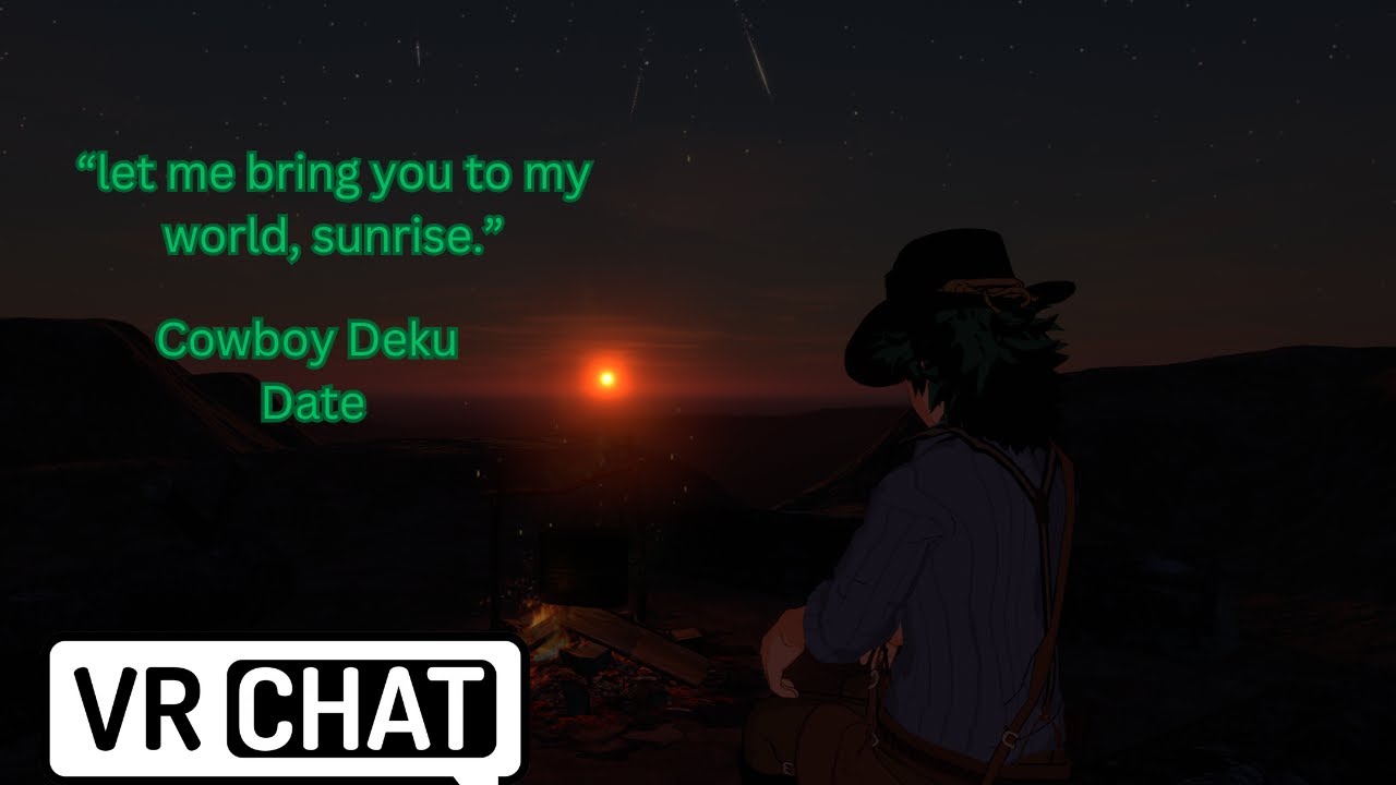 "lets go on a date sunrise" | Cowboy Deku vrc date asmr #deku - YouTube